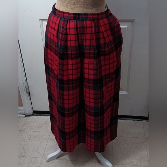 Carole Little | Skirts | Vintage Carol Little Wool Tartan Plaid Midi ...